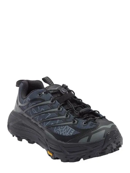 HOKA® Mafate Three2 Wordmark Sneaker - Black/outer Orbit
