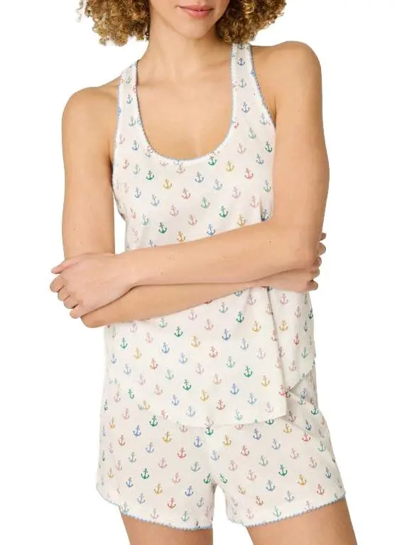 PJ Salvage Meet Me The Sea" Printed Jersey Tank - Ivory