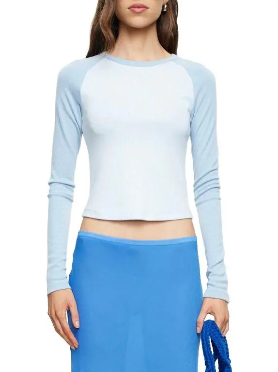 Lioness Bronx Long Sleeve Raglan T-shirt - Sky Blue