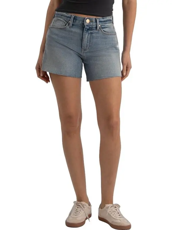 Kut From The Kloth Jenny High Waist Raw Hem Denim Shorts - Rejoice