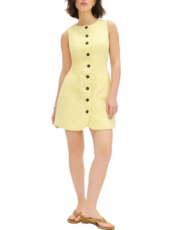 ALIGNE Leah Sleeveless Sheath Dress - Butter Yellow
