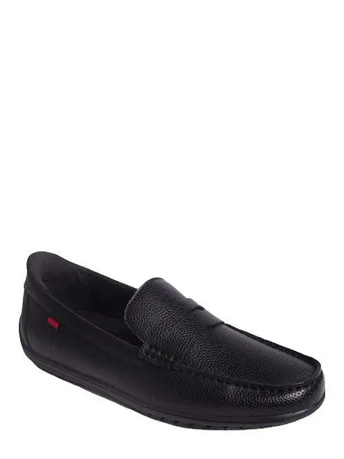 MARC JOSEPH NEW YORK John Street Leather Slip-on Penny Loafer - Black Grainy Leather