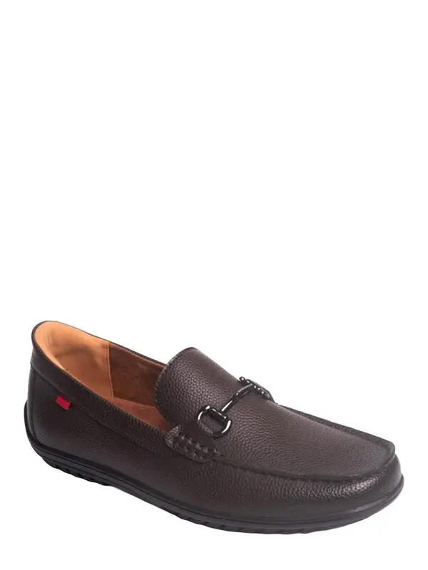 MARC JOSEPH NEW YORK Elliot Road Hands-free Leather Loafer With Buckle - Mocha Grainy Leather