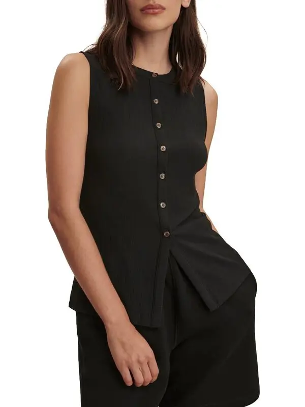 Varley Latia Button-up Tank - Black