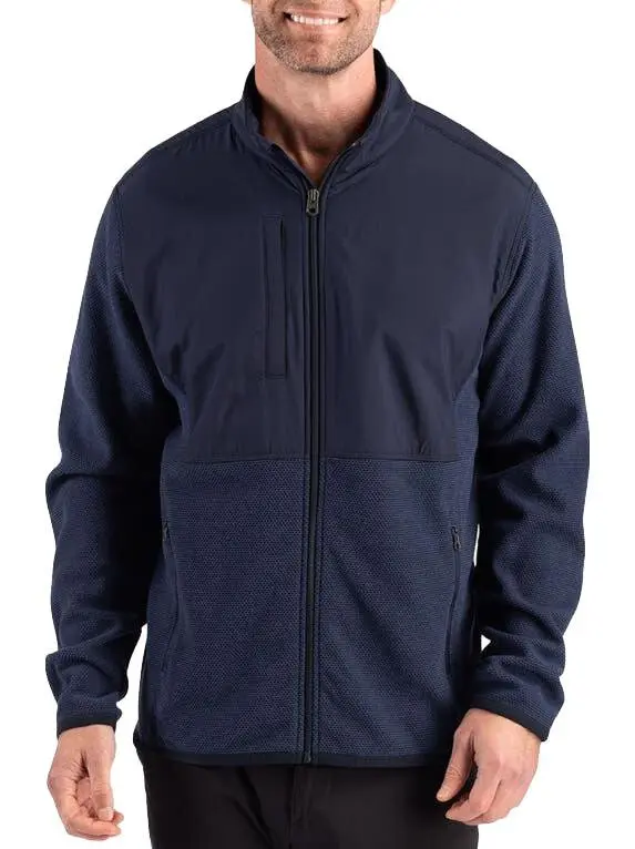 CBUK BY CUTTER & BUCK Hunts Point Epic Comfort Mixed Media Jacket - Navy Blue