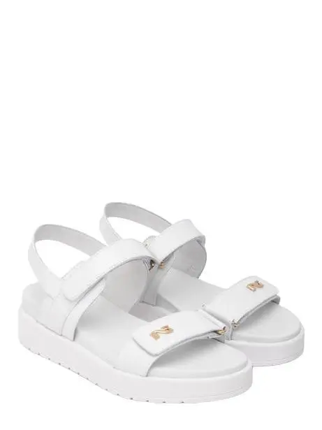 NEROGIARDINI Slingback Platform Wedge Sandal - White