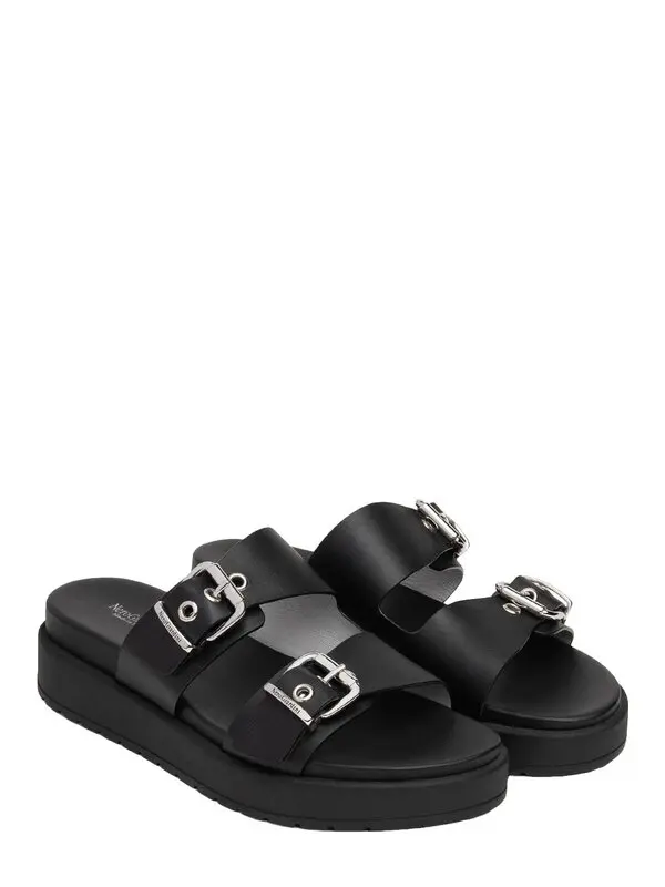 NEROGIARDINI Platform Wedge Slide Sandal - Black