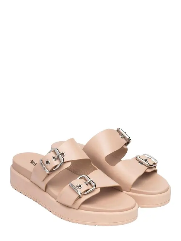 NEROGIARDINI Platform Wedge Slide Sandal - Natural