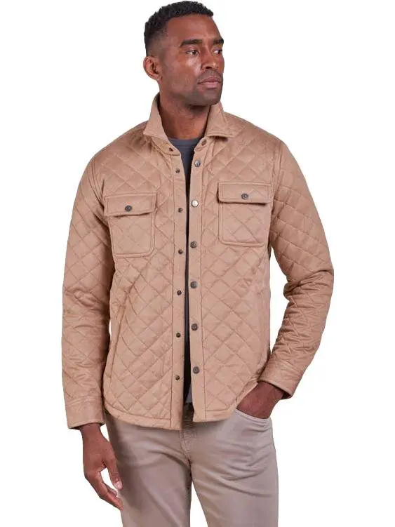 RYE 51 The Pike Quilted Shirt Jacket - Camel
