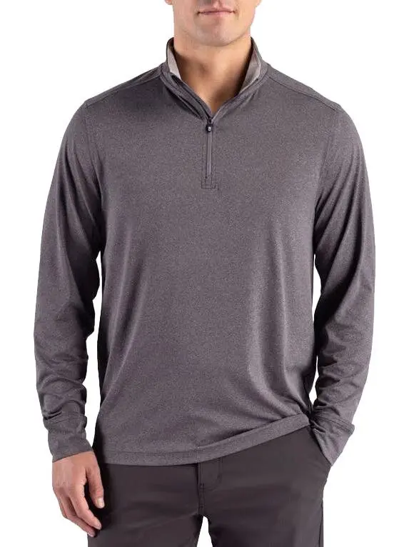 CBUK BY CUTTER & BUCK Forge Performance Quarter Zip Pullover - Dark Black Heather