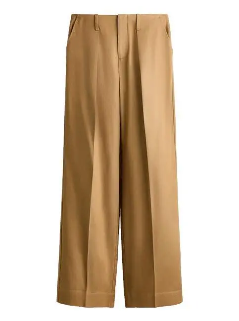 H&m Tailored Wide-leg Trousers - Dark Beige