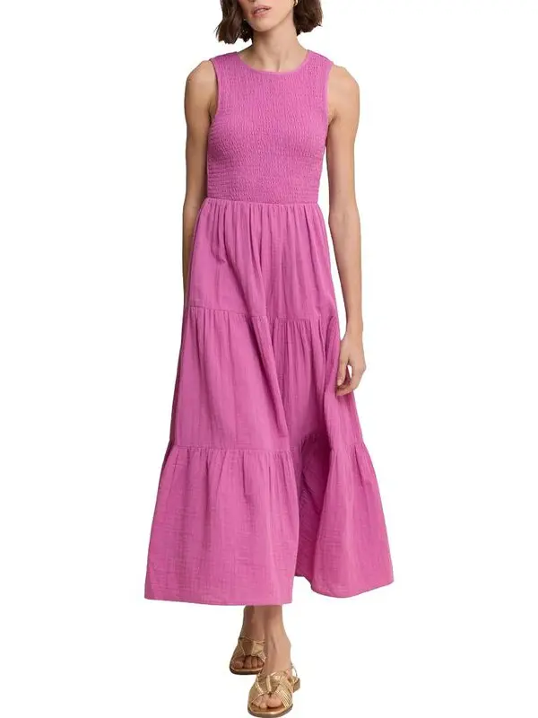 NOBODY'S CHILD Charlie Cotton Gauze Maxi Dress - Purple