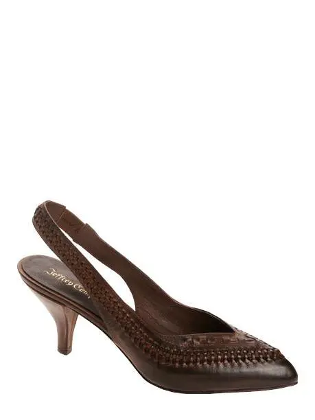 Jeffrey Campbell Madre Slingback Pointed Toe Pumps - Brown Ruboff