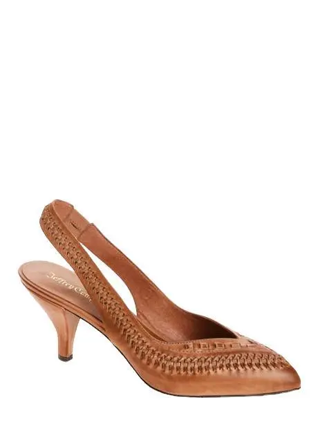 Jeffrey Campbell Madre Slingback Pointed Toe Pumps - Natural Ruboff