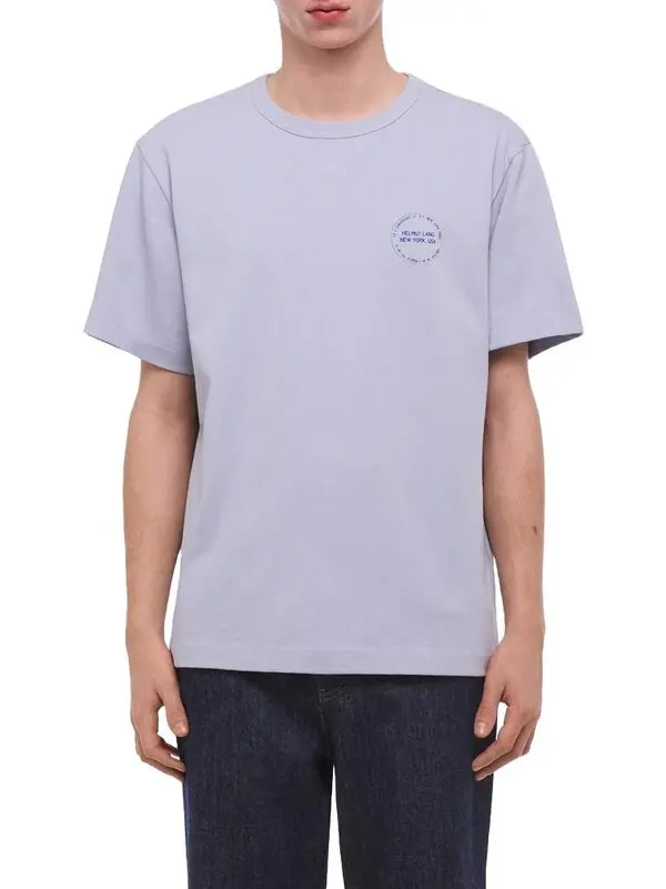 Helmut Lang Stamp Cotton Graphic T-shirt - Pacific