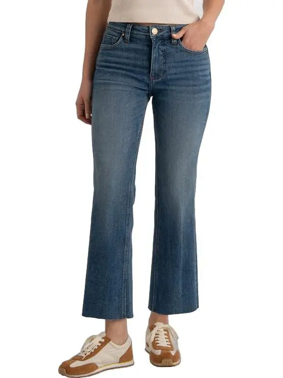 Kut From The Kloth Kelsey High Waist Ankle Flare Jeans With Raw Hem - Wonderful