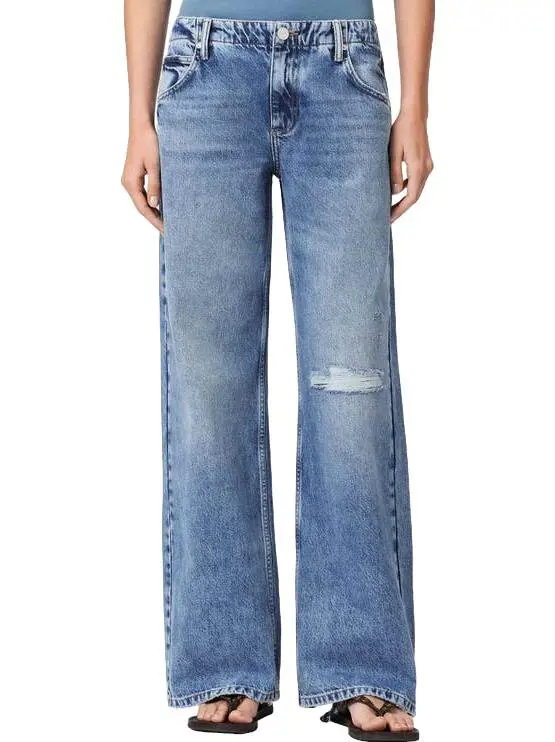 ALLSAINTS Tia Distressed Jeans - Destroy Indigo