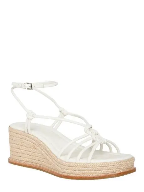 Paige Julian Espadrille Ankle Strap Platform Wedge Sandal - Cream