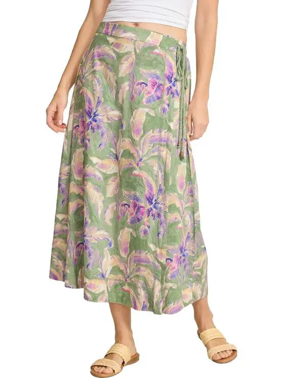 Tommy Bahama Floral Print Maxi Wrap Skirt - Natural Mint