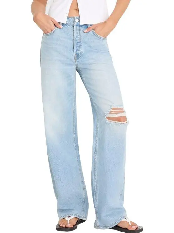 Good American Wide Leg Jeans With Vintage Vibe - Indigo1298