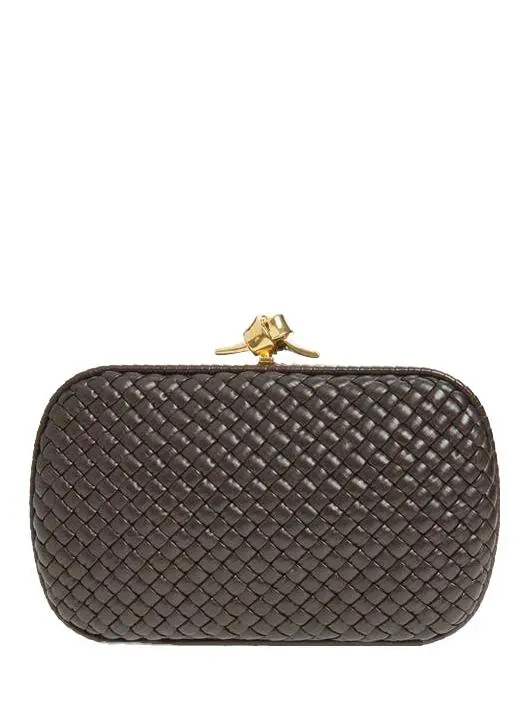 Bottega Veneta Intreccio Minaudière Clutch - Fondant-brass V