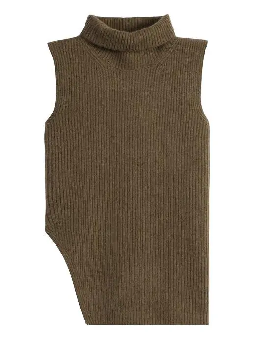 Gobi Cashmere Sleeveless High Neck Knitted Vest - Cub