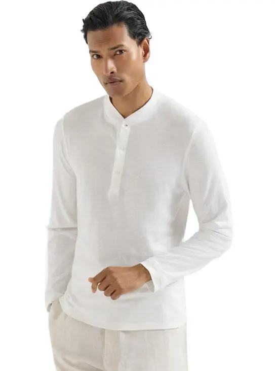 Brunello Cucinelli Henley Collar T-shirt - Off-white