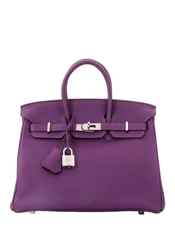 Hermès Birkin Handbag Purple Togo With Palladium Hardware 25 - Anemone