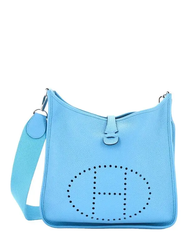 Hermès Evelyne Bag Gen Iii Clemence Pm - Bleu Du Nord