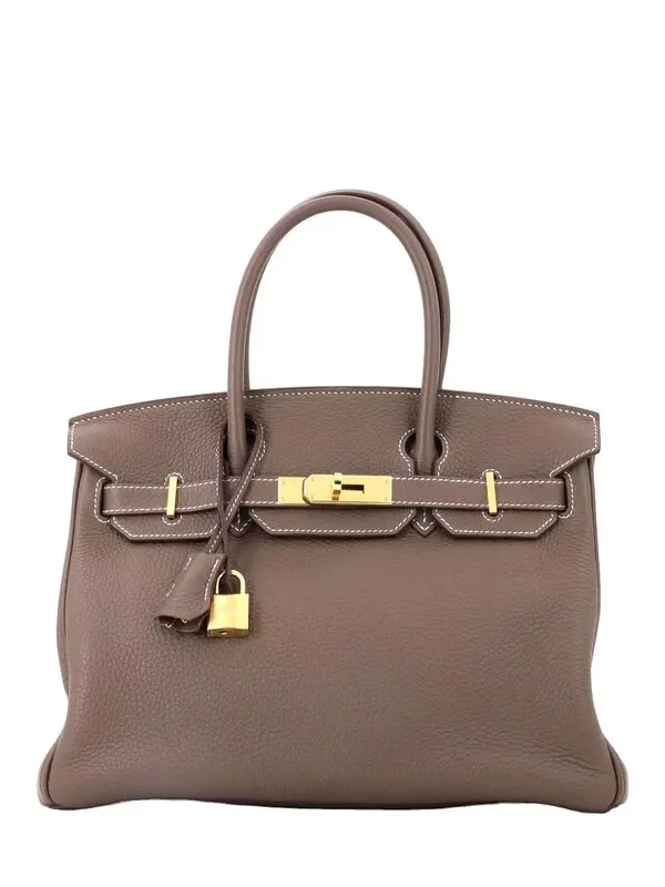 Hermès Birkin Handbag Togo With Gold Hardware 30 - Grey