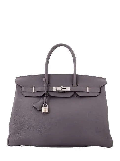Hermès Birkin Handbag Togo With Palladium Hardware 35 - Grey