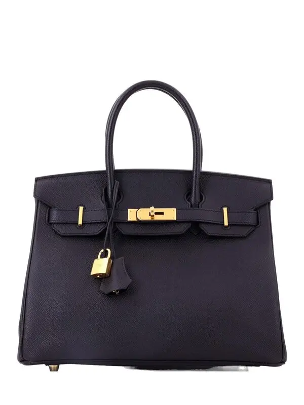 Hermès Birkin Handbag Black Epsom With Gold Hardware 30 - Noir