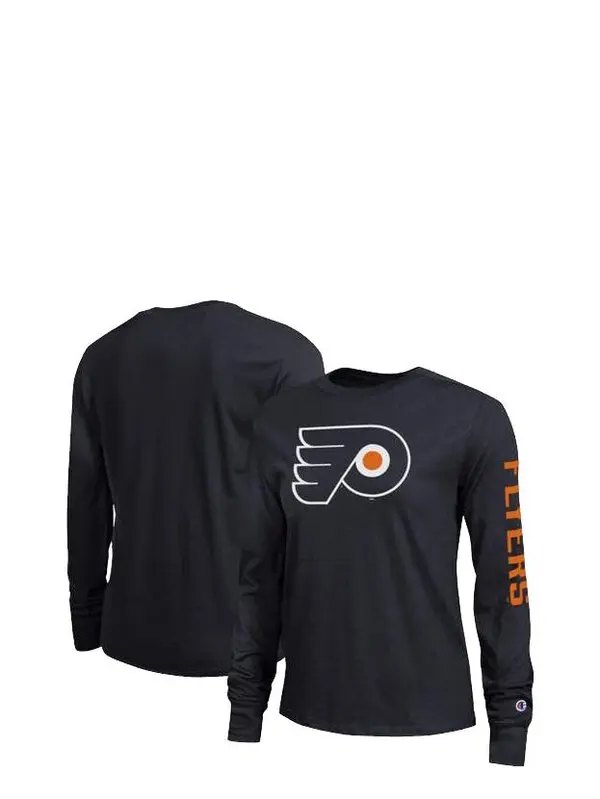 Champion Philadelphia Flyers Graphic Long Sleeve T-shirt - Black