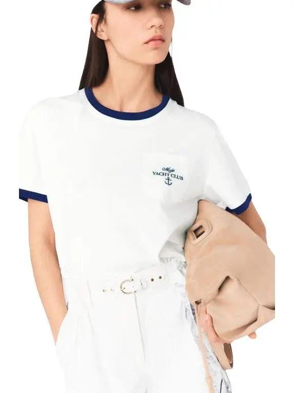 Maje Layered-look T-shirt - White