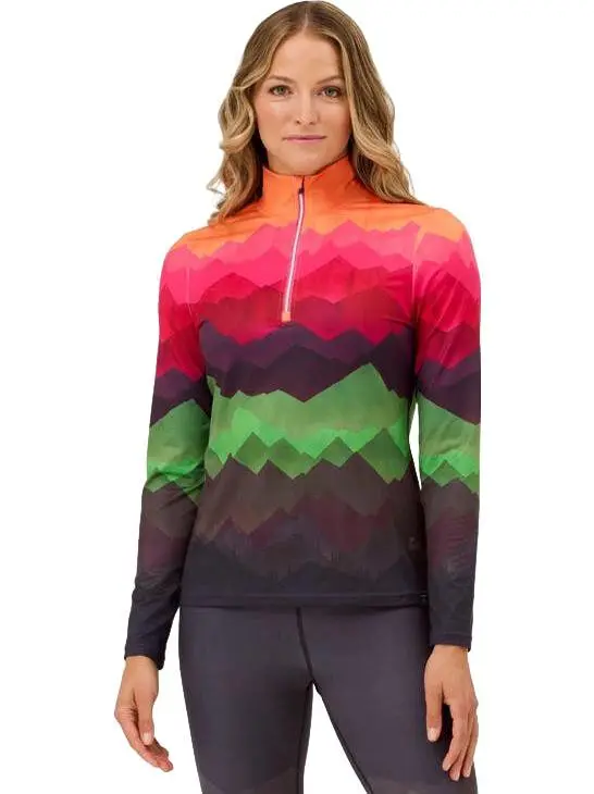 Krimson Klover Distances" Quarter Zip Base Layer Top - Multi