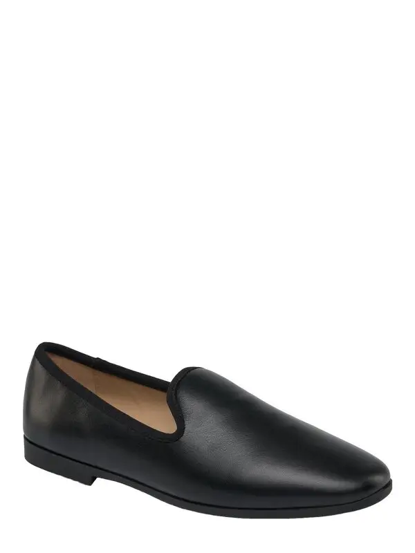 GRACE FOOTWEAR Vivian Leather Slip-on Loafer - Black