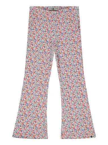 STAINS AND STORIES BY BABYFACE Flared Leggings With Bowtie Pasta Print - Blush