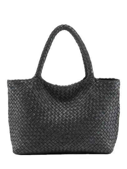 Officine Creative Raquel 001 Hand-woven Shoulder Bag - Black