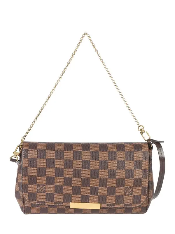 LOUIS VUITTON Damier Ebene Canvas Favorite Mm Shoulder Bag - Brown