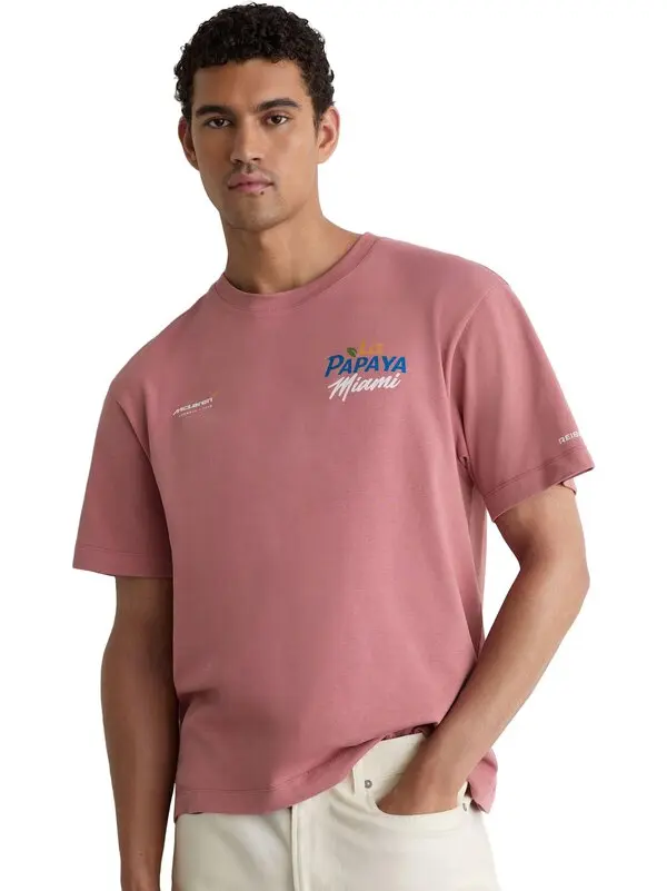 REISS X Mclaren F1 Team Papayamclaren Racing Miami Papaya-print T-shirt-fit - Soft Pink