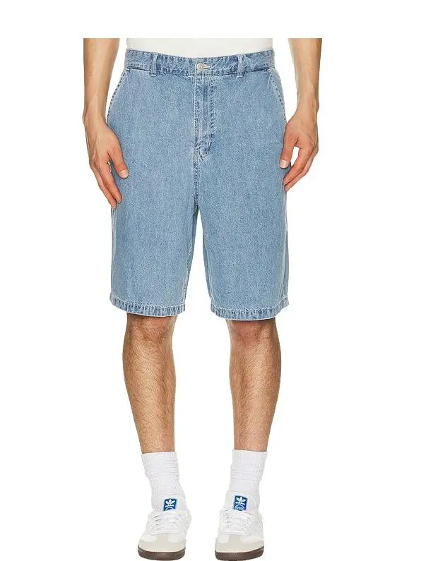 DUNST Linen Denim Shorts - Blue