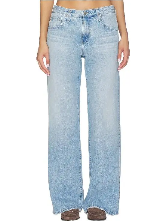 Ag Adria Low Rise Wide Leg Jeans - Blue