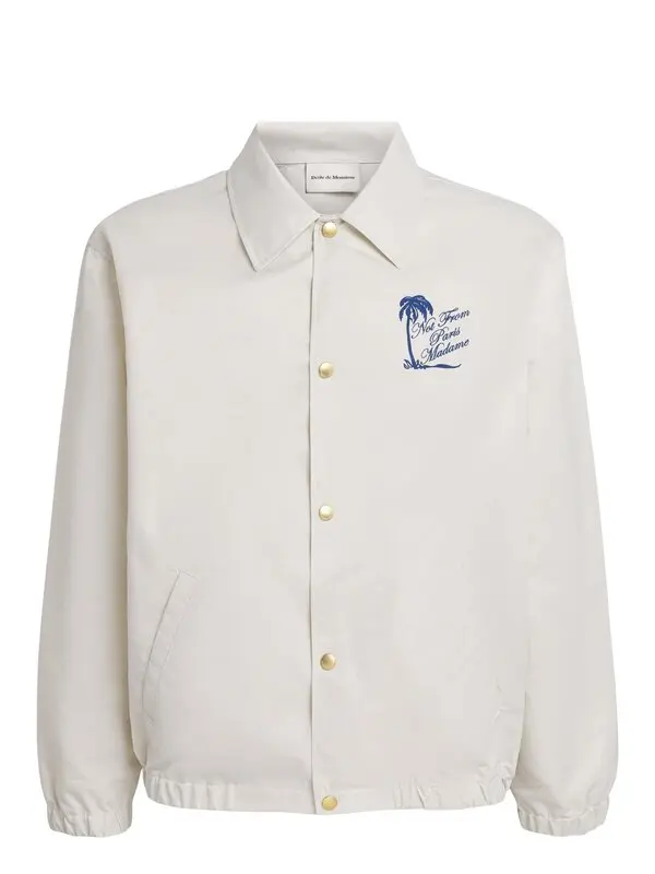 Drole De Monsieur Palmier Printed Jacket - Ivory