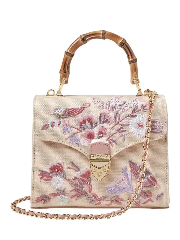 ASPINAL OF LONDON Midi Canvas Mayfair Top-handle Bag - Pink