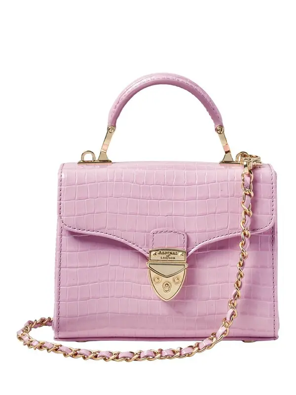 ASPINAL OF LONDON Mini Mayfair Top-handle Bag - Purple