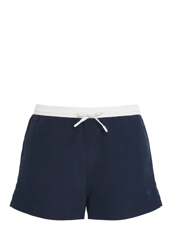 Ami Logo Swim Shorts - Beige