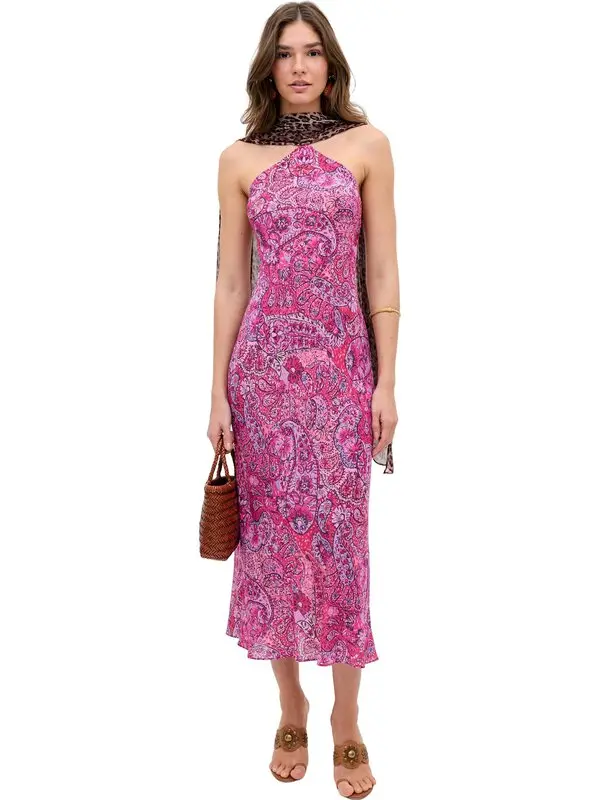Rixo Hayley Leopard Paisley Mix Regular Dress - Multi