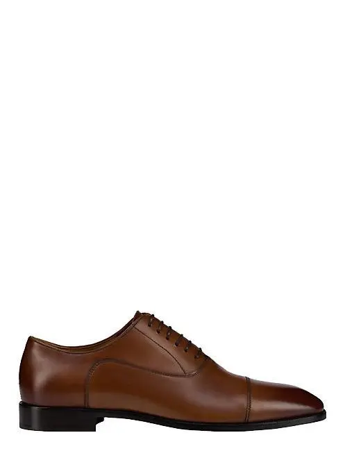 CHRISTIAN LOUBOUTIN Greggory Leather Oxford Shoes - Havane