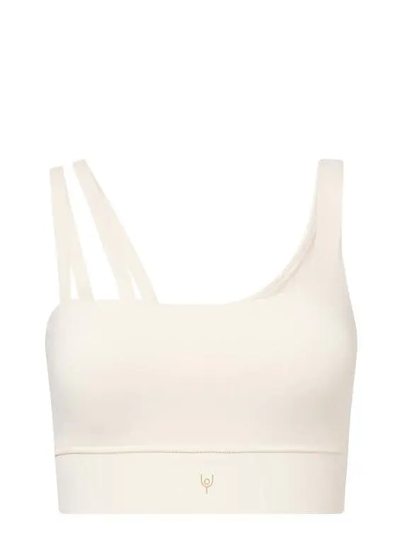 NOW YOU LIVE Glen Square-neck Sports Bra - Rose
