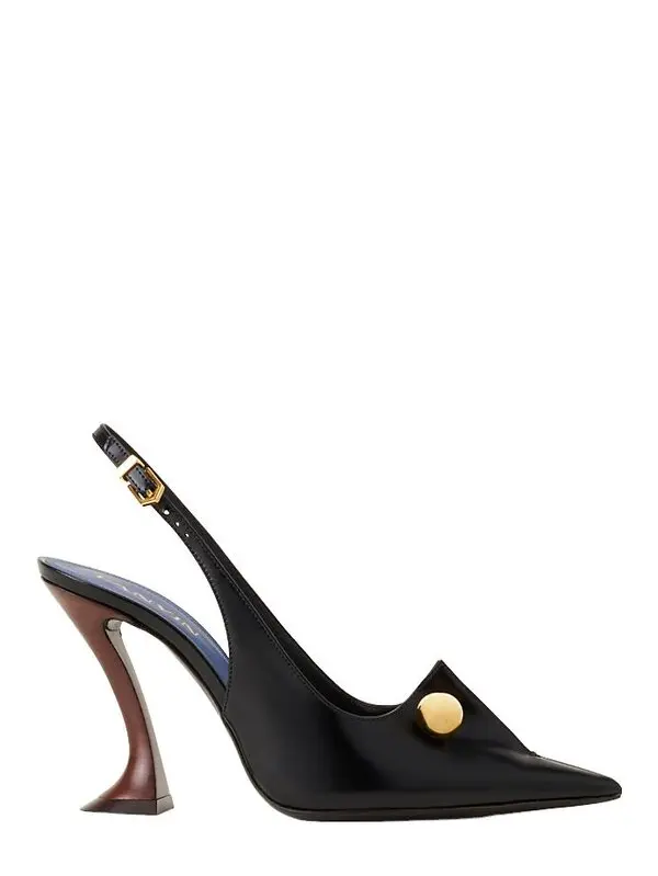 LANVIN Affinity Arch Slingback Pumps - Black